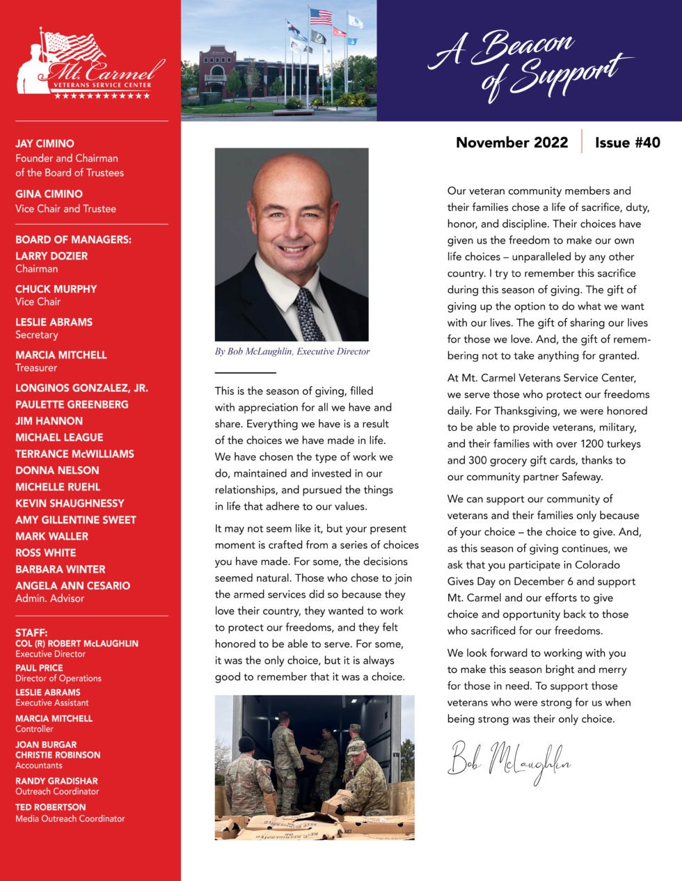 Newsletters - Mt. Carmel Veterans Center